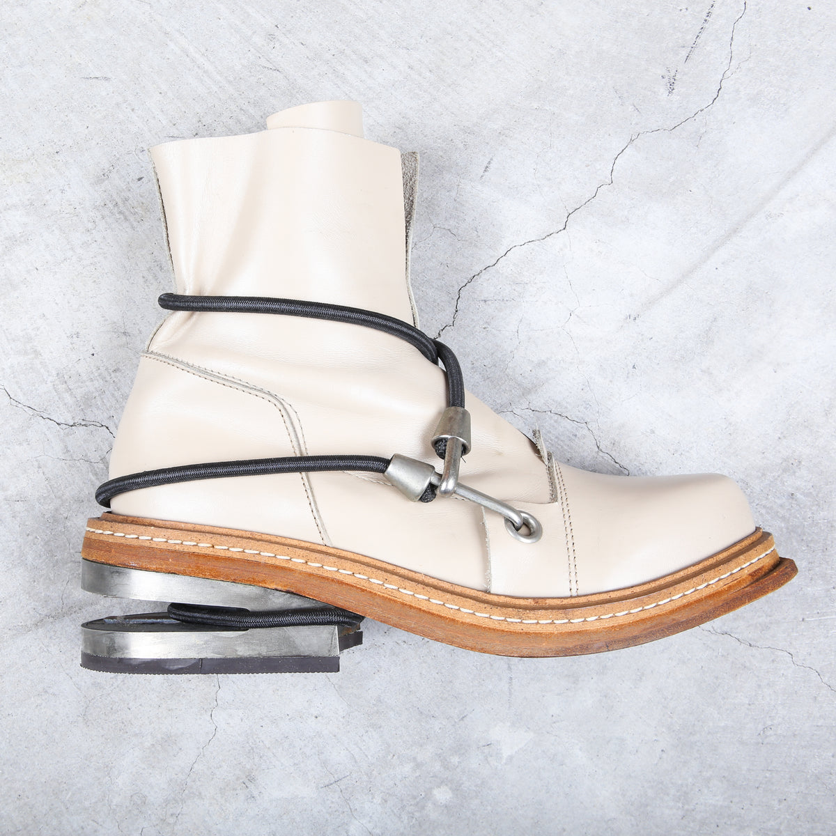 Dirk Bikkembergs Veg Tanned Steel Cut Heel Bungee Boots Size 40 – akaibu.co